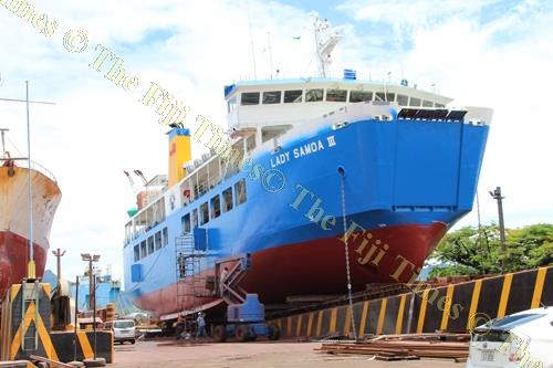 Lady Samoa III dry docks in Suva - The Fiji Times