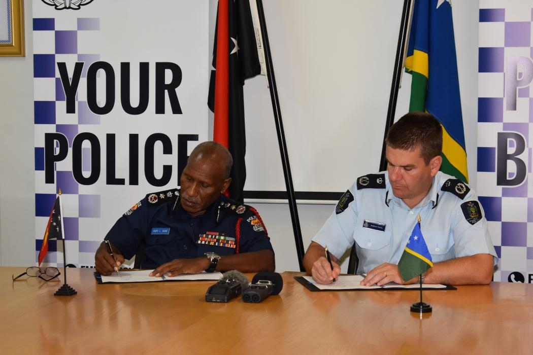 Solomon Islands Police Force sign MoU with PNG Police - The Fiji Times