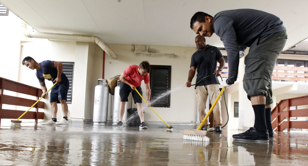 US crew members clean-up at nursing home - The Fiji Times