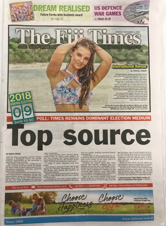 2018 General Election: Fiji Times newspaper, website remain dominant ...