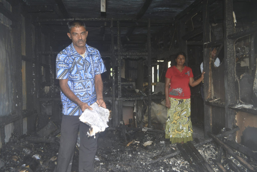 Family left homeless after fire destroys home - The Fiji Times