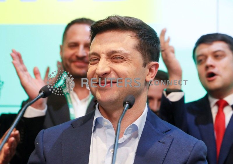 Comedian Zelenskiy wins Ukrainian presidential race by landslide - exit ...