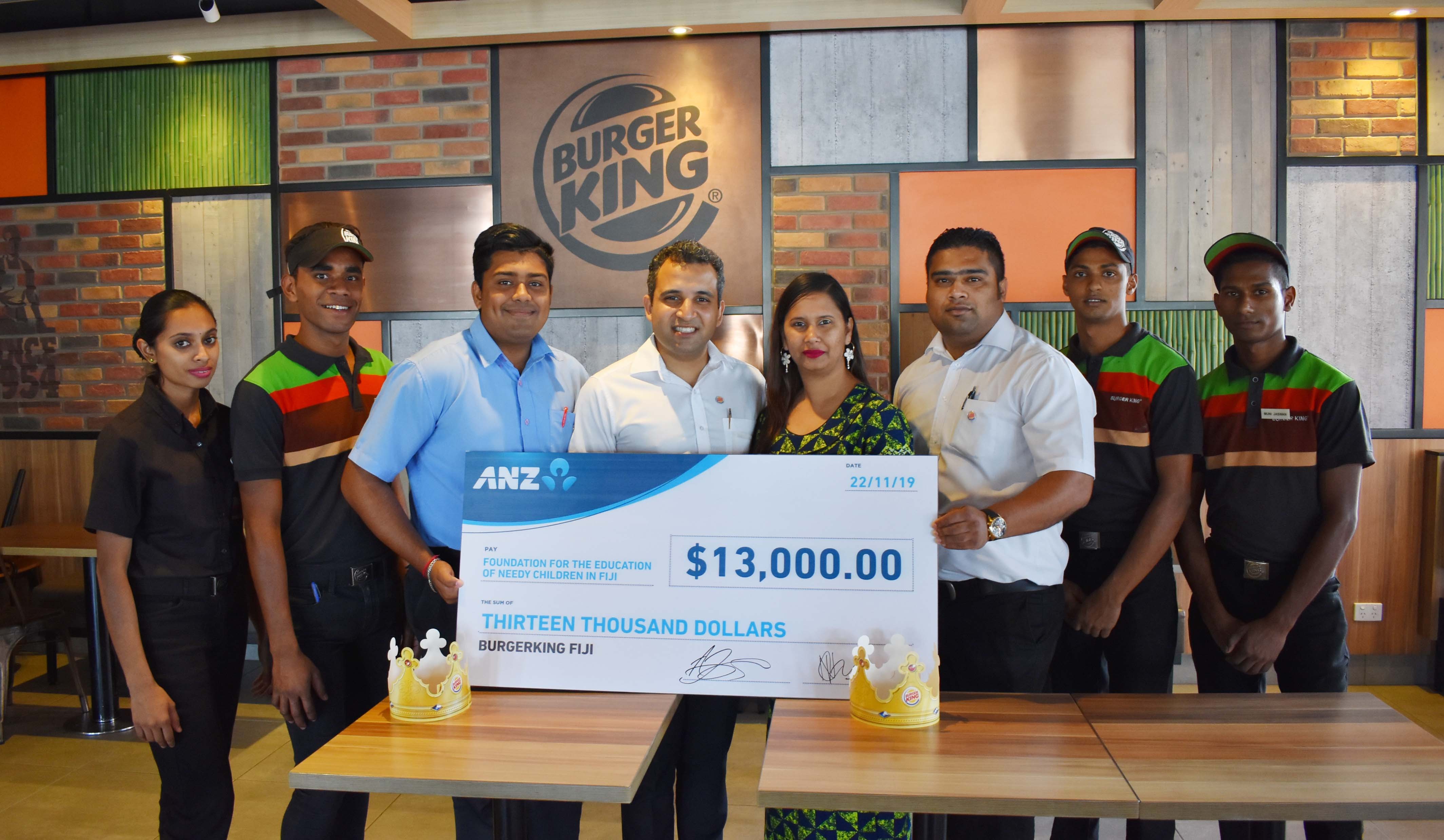 Burger King Fiji hands over funds to FENC Fiji - The Fiji Times