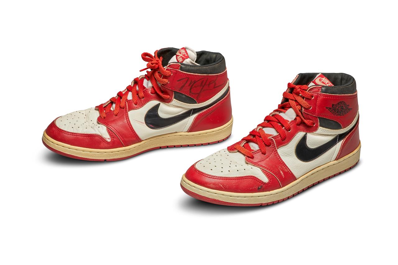 Jordan's first Air Jordan sneakers sold for record $560,000 at Sotheby ...
