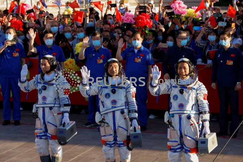 Chinese astronauts board space station module in historic mission - The ...