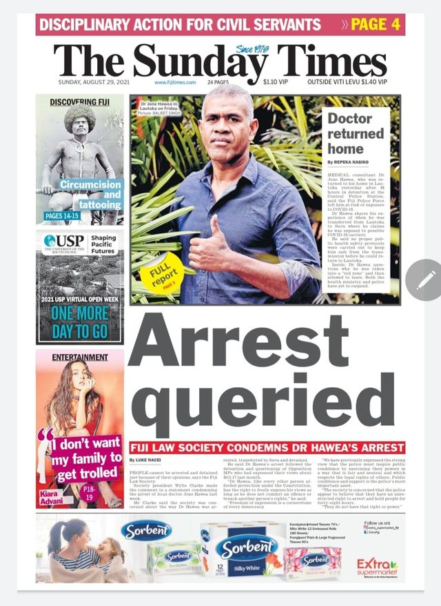From the Editor-in-Chief’s desk: Your August 29 briefing - The Fiji Times