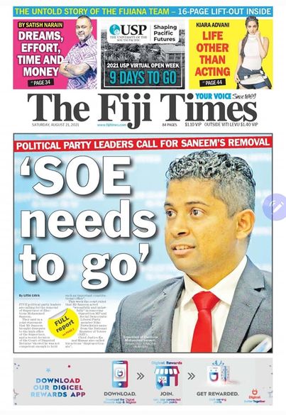 From the Editor-in-Chief's desk: Your August 21 briefing - The Fiji Times