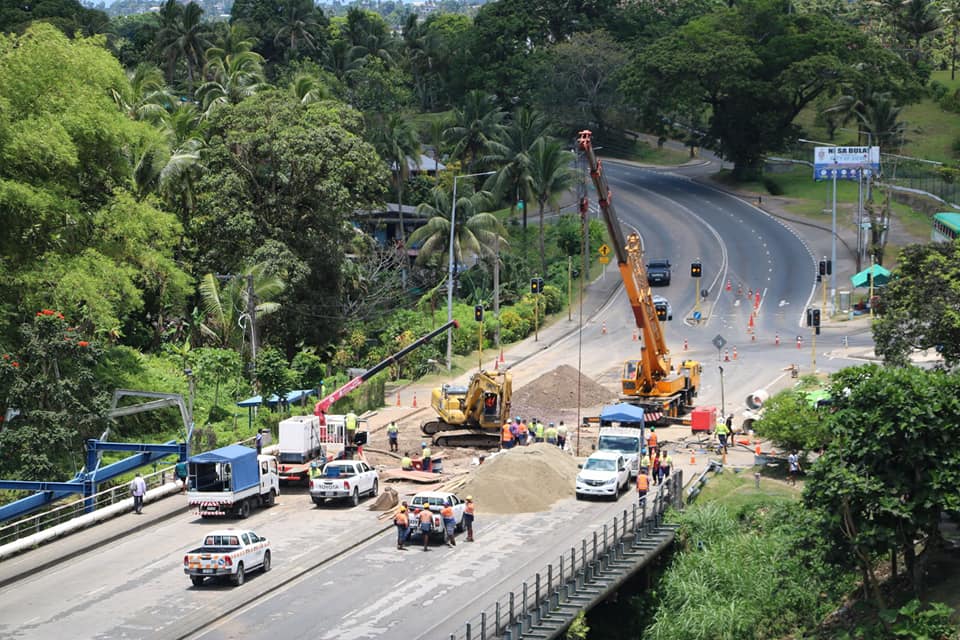 Collapsed wastewater pipeline works nearing completion - The Fiji Times