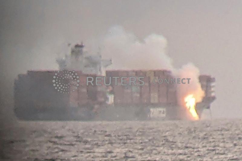 Fire blazes on cargo ship containers off British Columbia - The Fiji Times