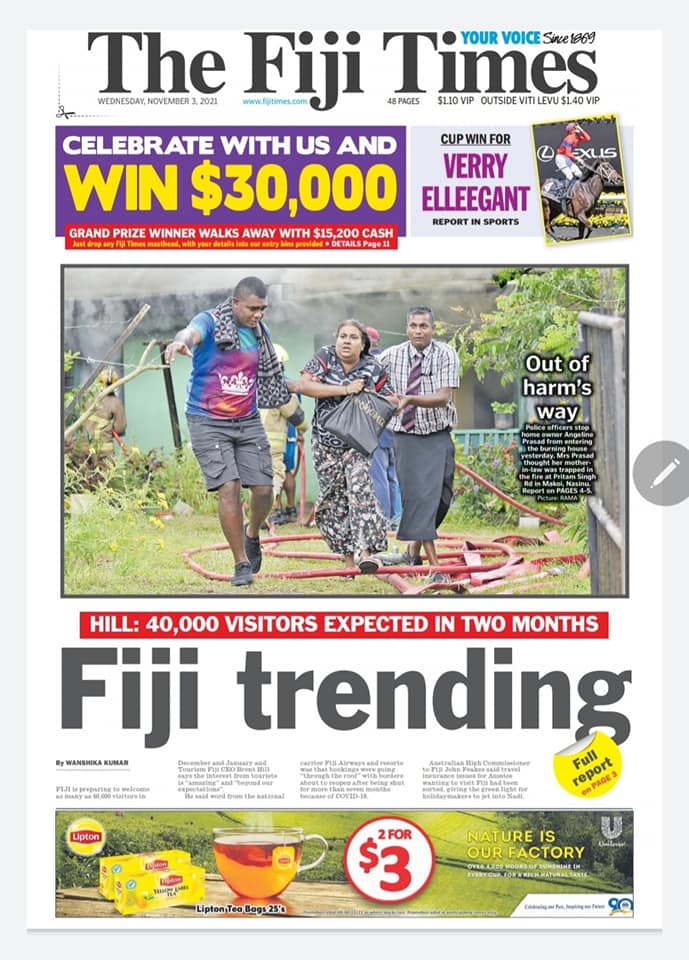 From the Editor-in-Chief's desk: Your November 3 briefing - The Fiji Times