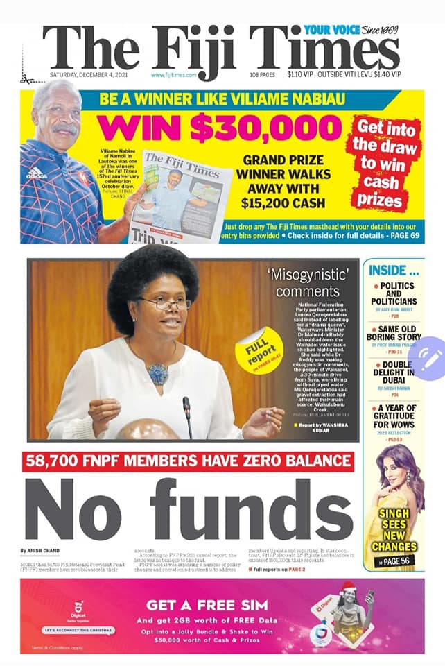 From the Editor-in-Chief's desk: Your December 4 briefing - The Fiji Times