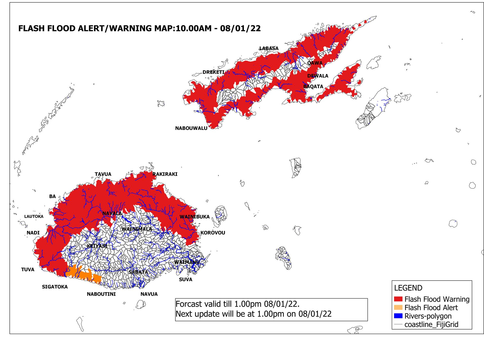 Weather watch: Flash flood warning and alert in force - The Fiji Times