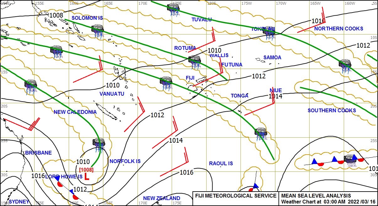 Weather watch: Trough of low pressure slow moving to the southeast ...