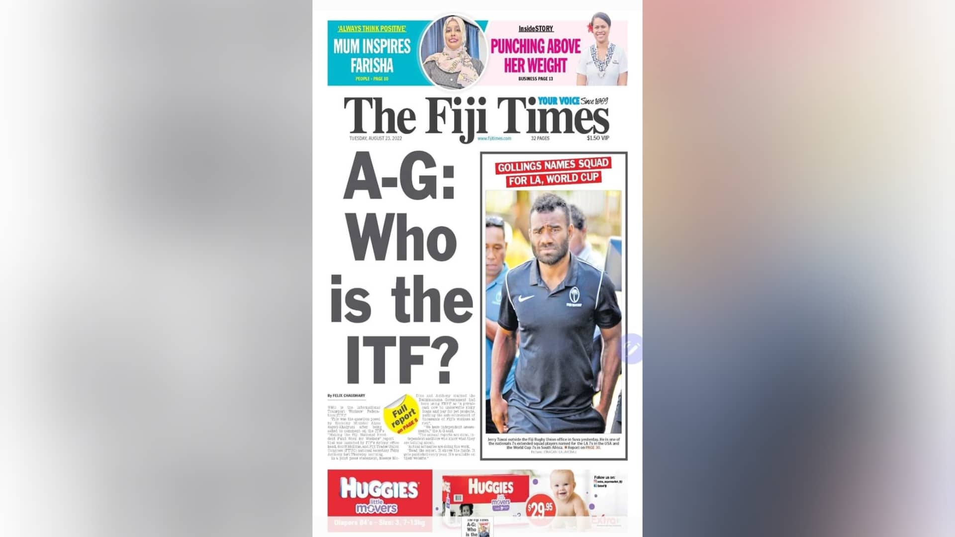From the Editor-in-Chief’s desk: Your August 23 briefing - The Fiji Times