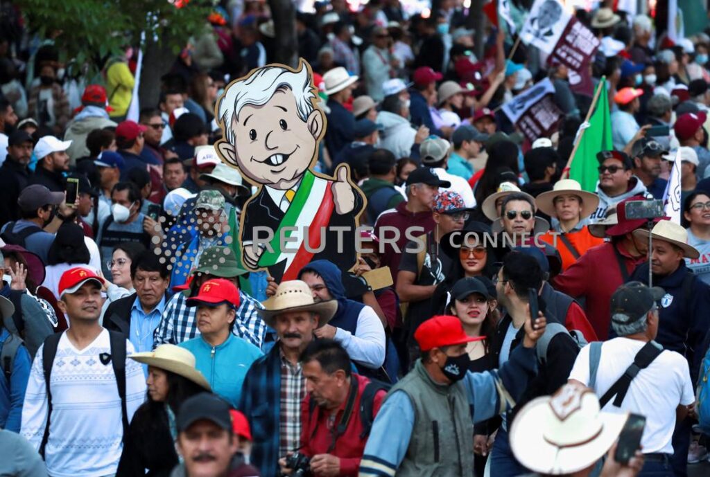 Tens of thousands march in Mexico City to support president - The Fiji ...