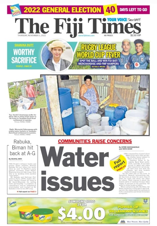 From the Editor-in-Chief's desk: Your November 3 briefing - The Fiji Times