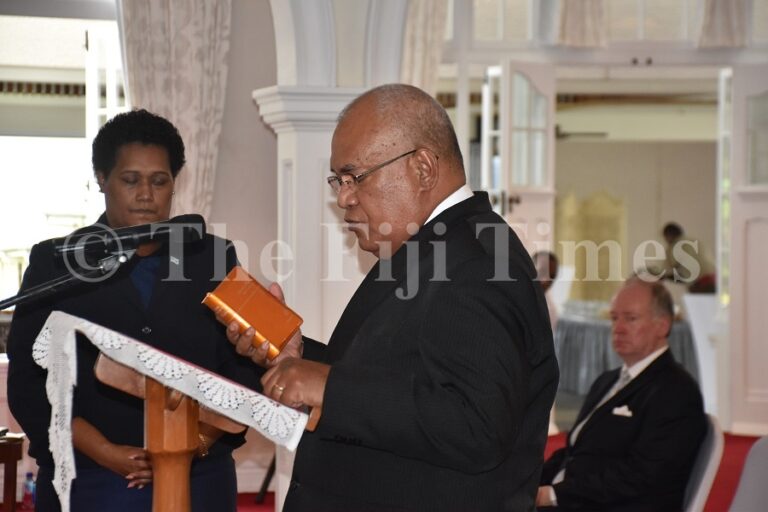 Justice Temo sworn-in as Fiji's Acting Chief Justice - The Fiji Times