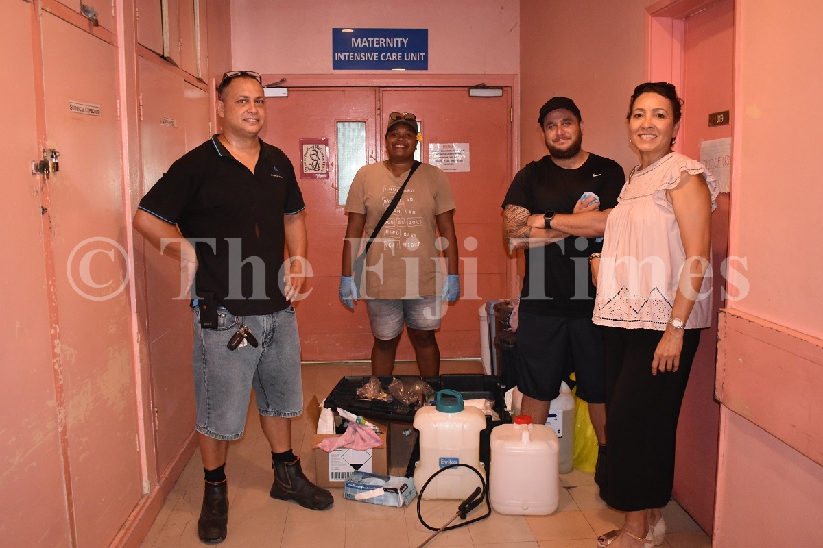 Company helps clean hospital - The Fiji Times