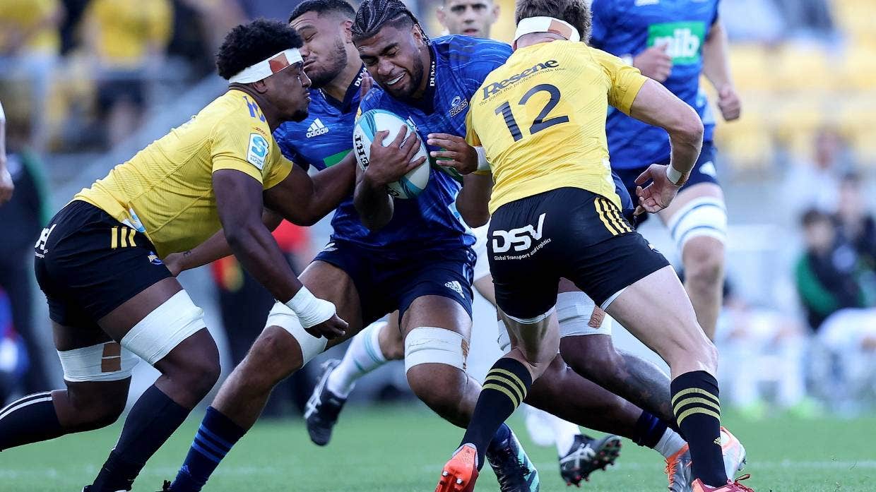 Blues hang on for 25-19 win against Hurricanes as Sotutu stars - The ...
