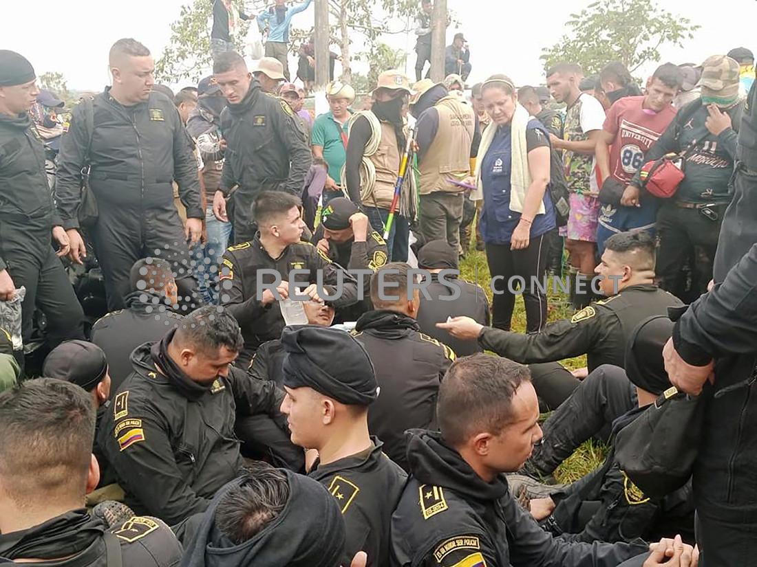 Two dead, dozens of police held hostage in Colombia in protest against ...