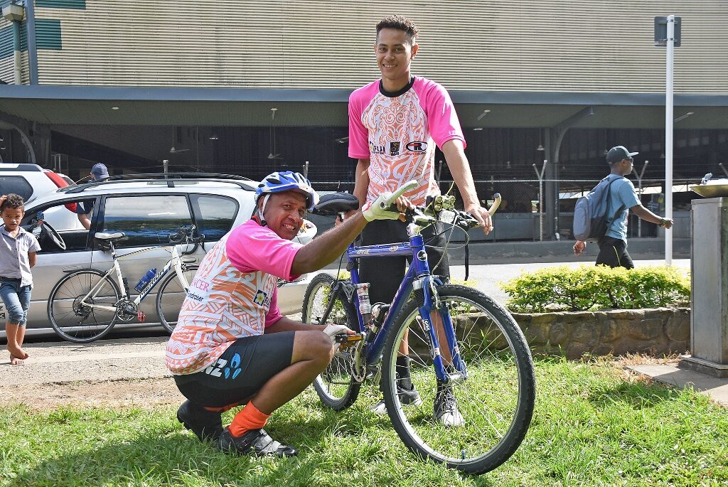 Cyclers for cancer thanks Komave villagers - The Fiji Times