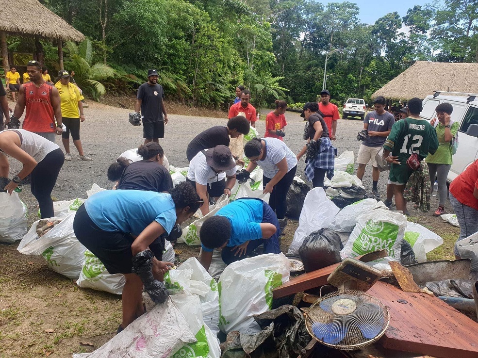 Group clean up park - The Fiji Times