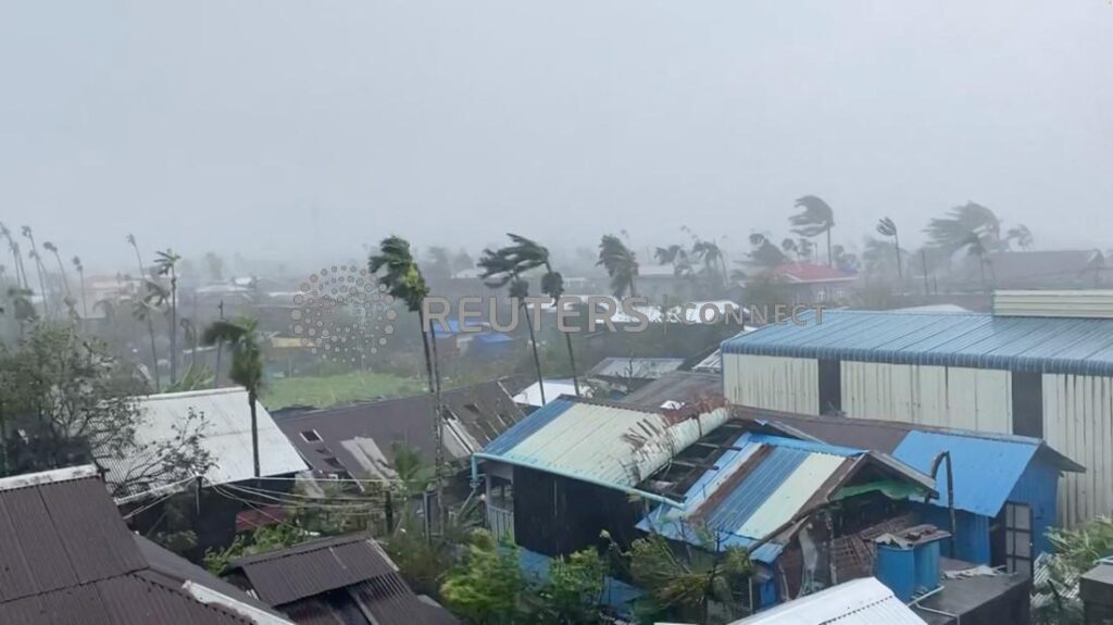 Powerful storm snaps communications network in Myanmar's Rakhine - The ...