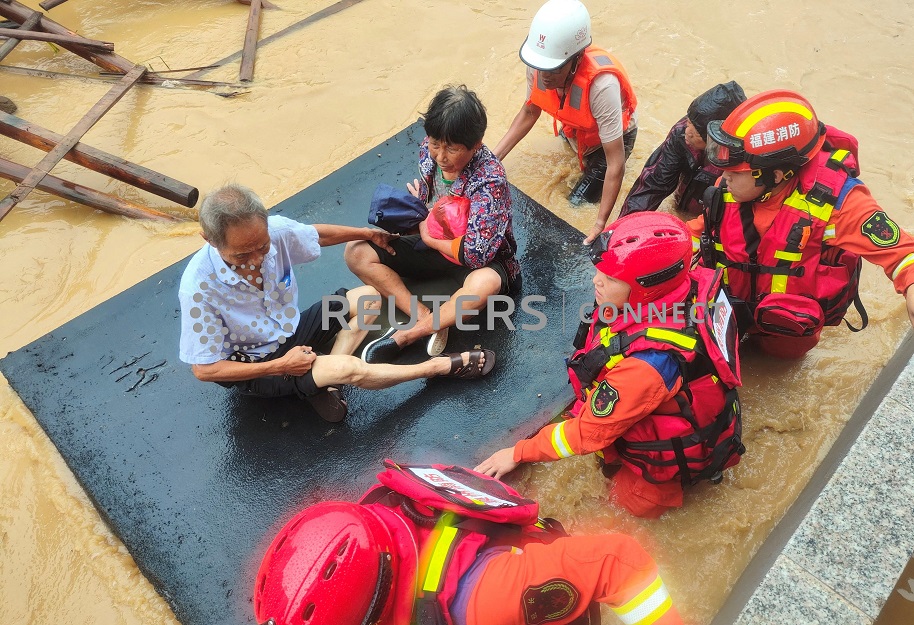 Rain hits northern China as Typhoon Doksuri rolls inland - The Fiji Times