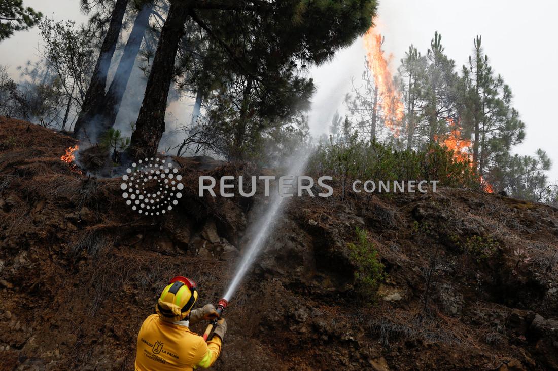 Thousands Evacuated As Firefighters Battle To Control La Palma Wildfire