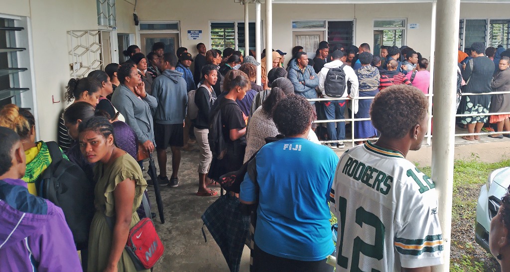 Hundreds turn up for enrolment - The Fiji Times