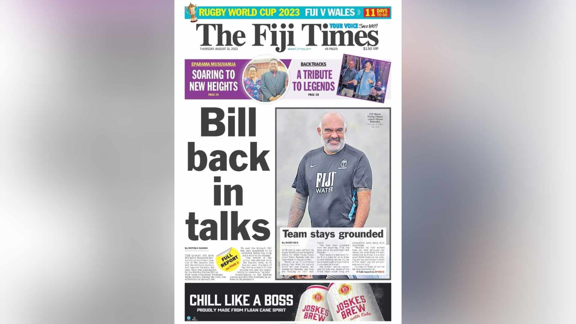 From the Editor-in-Chief’s desk: Your August 31 briefing - The Fiji Times