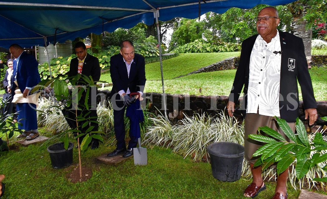 Leaders plant trees in solidarity - The Fiji Times