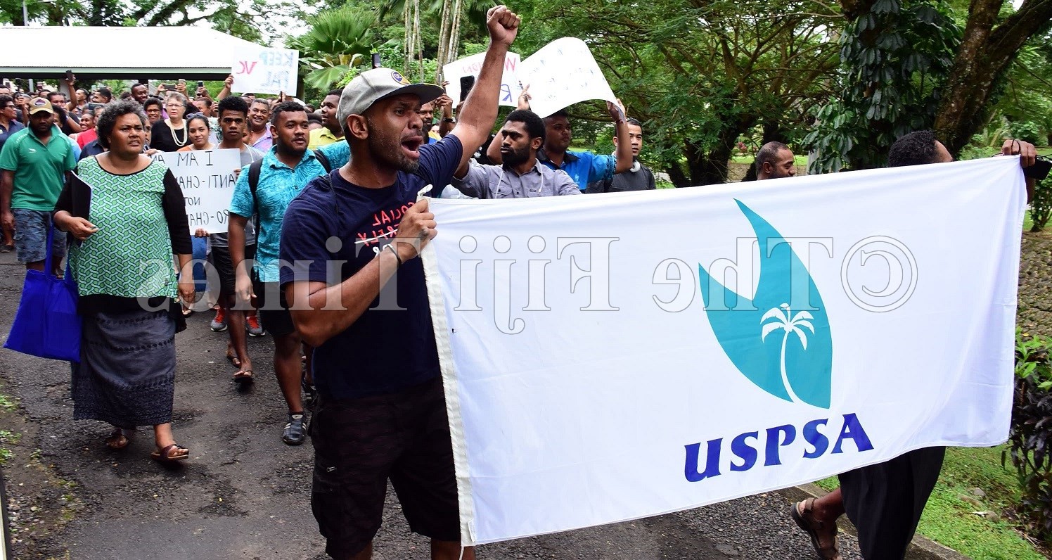 200 put tools down | USP staff members walk out, student body steers ...