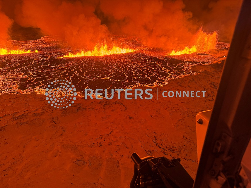 Iceland volcano lava missing town for now, flight impact unlikely - The ...