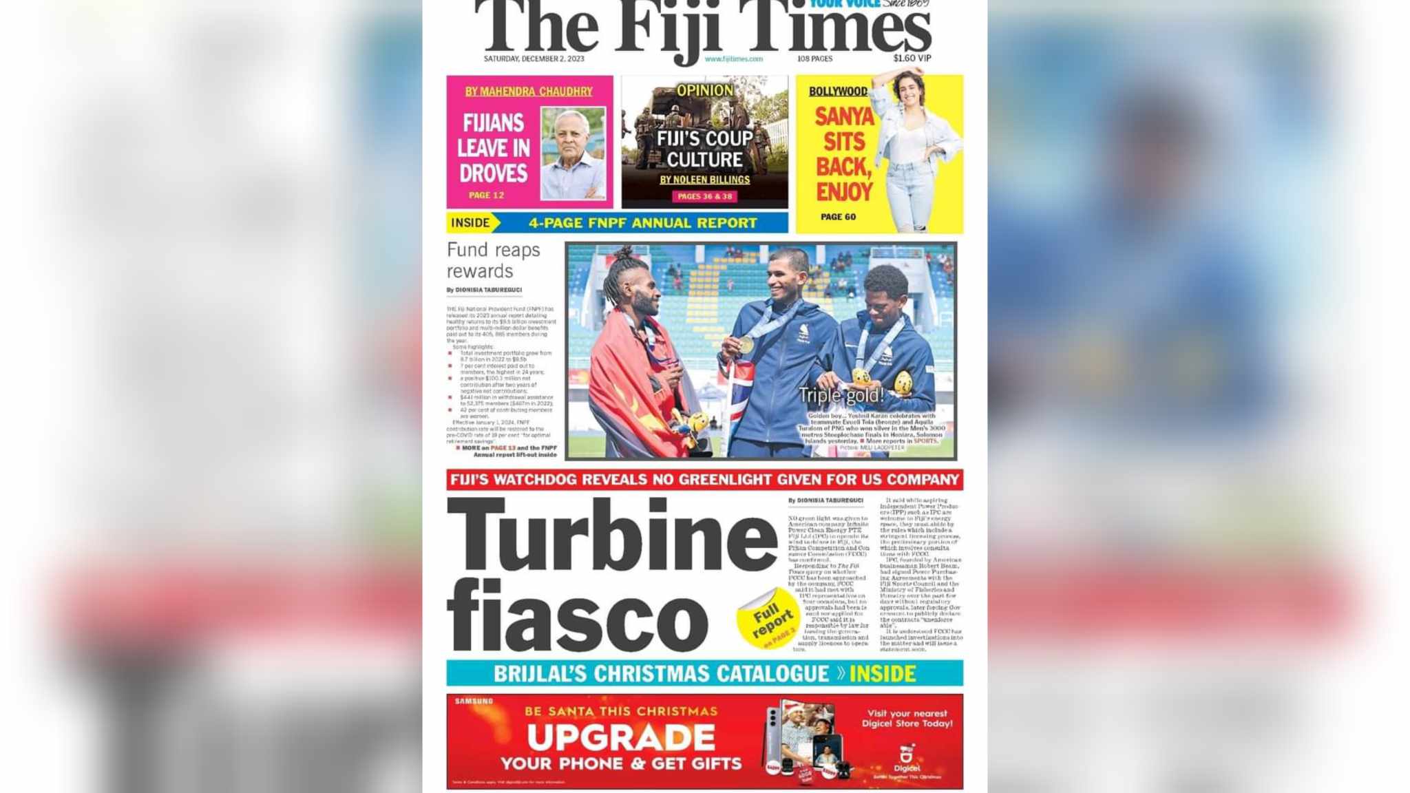 From the Editor-in-Chief’s desk: Your December 2 briefing - The Fiji Times