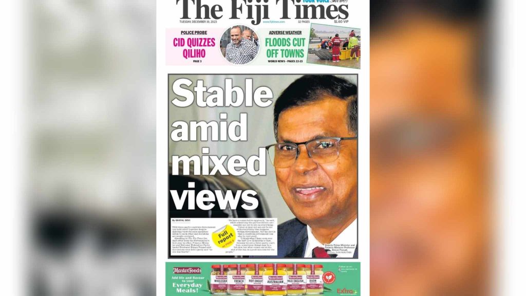 From the Editor-in-Chief’s desk: Your December 19 briefing - The Fiji Times