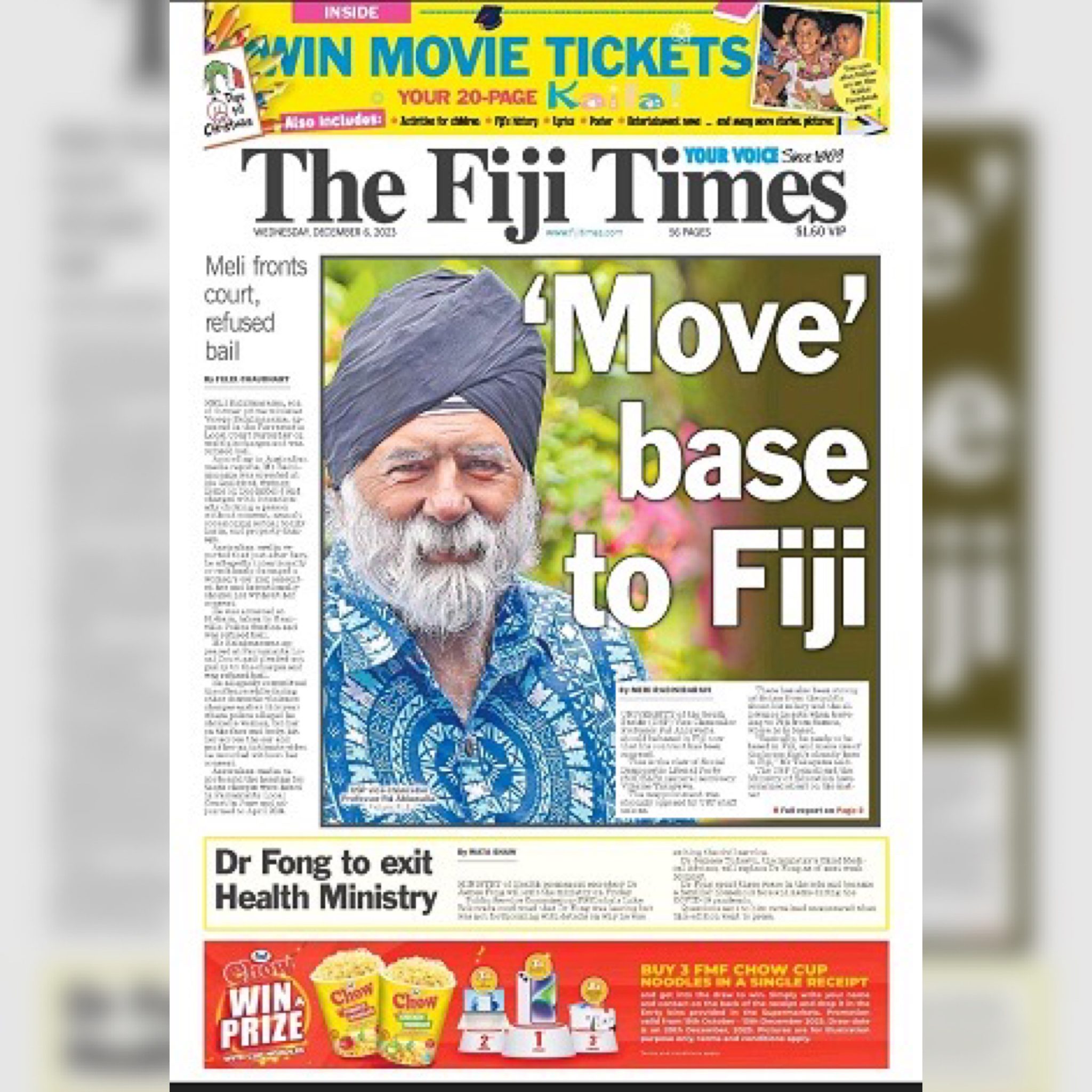 From the Editor-in-Chief's desk: Your December 6 briefing - The Fiji Times