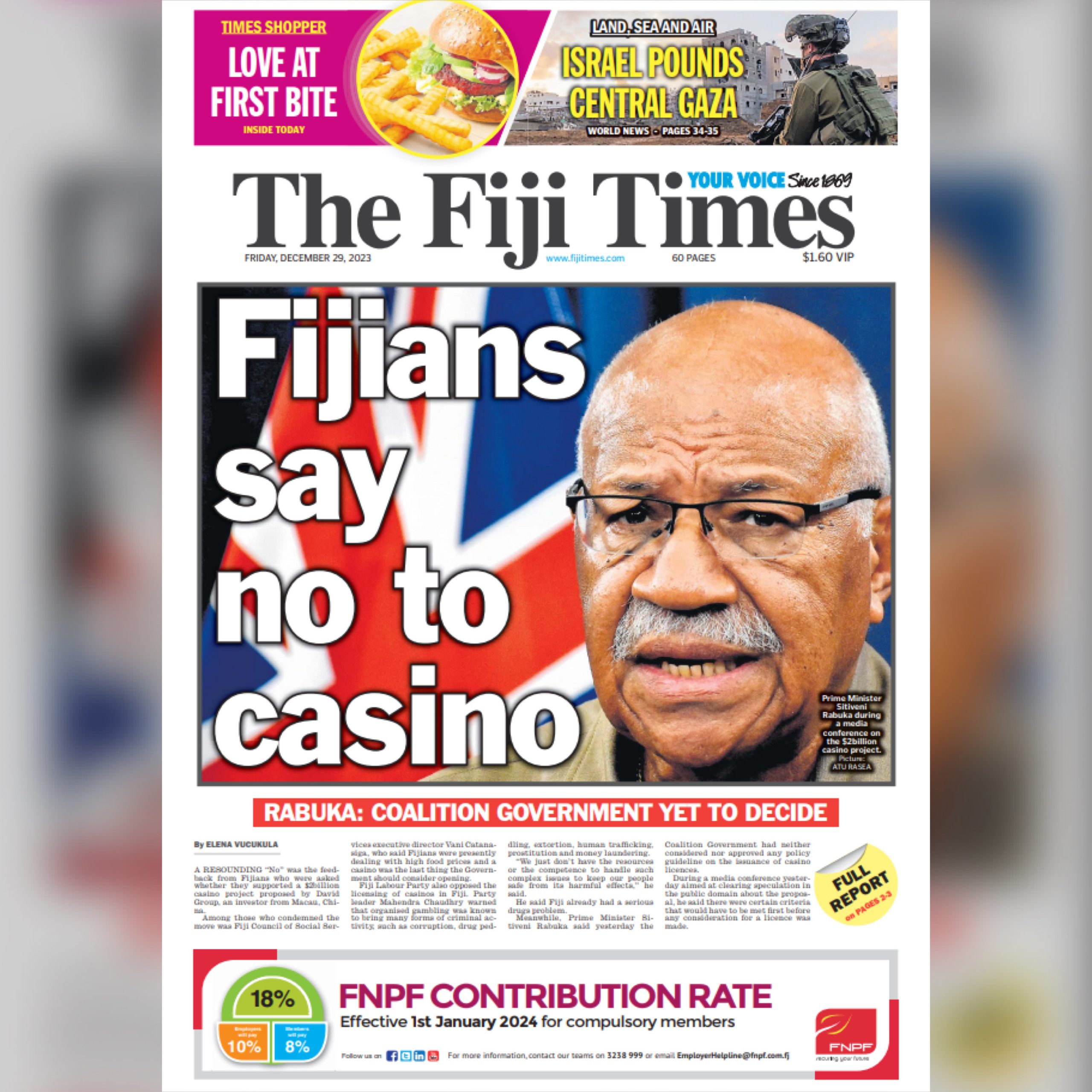 From the Editor-in-Chief’s desk: Your December 29 briefing - The Fiji Times