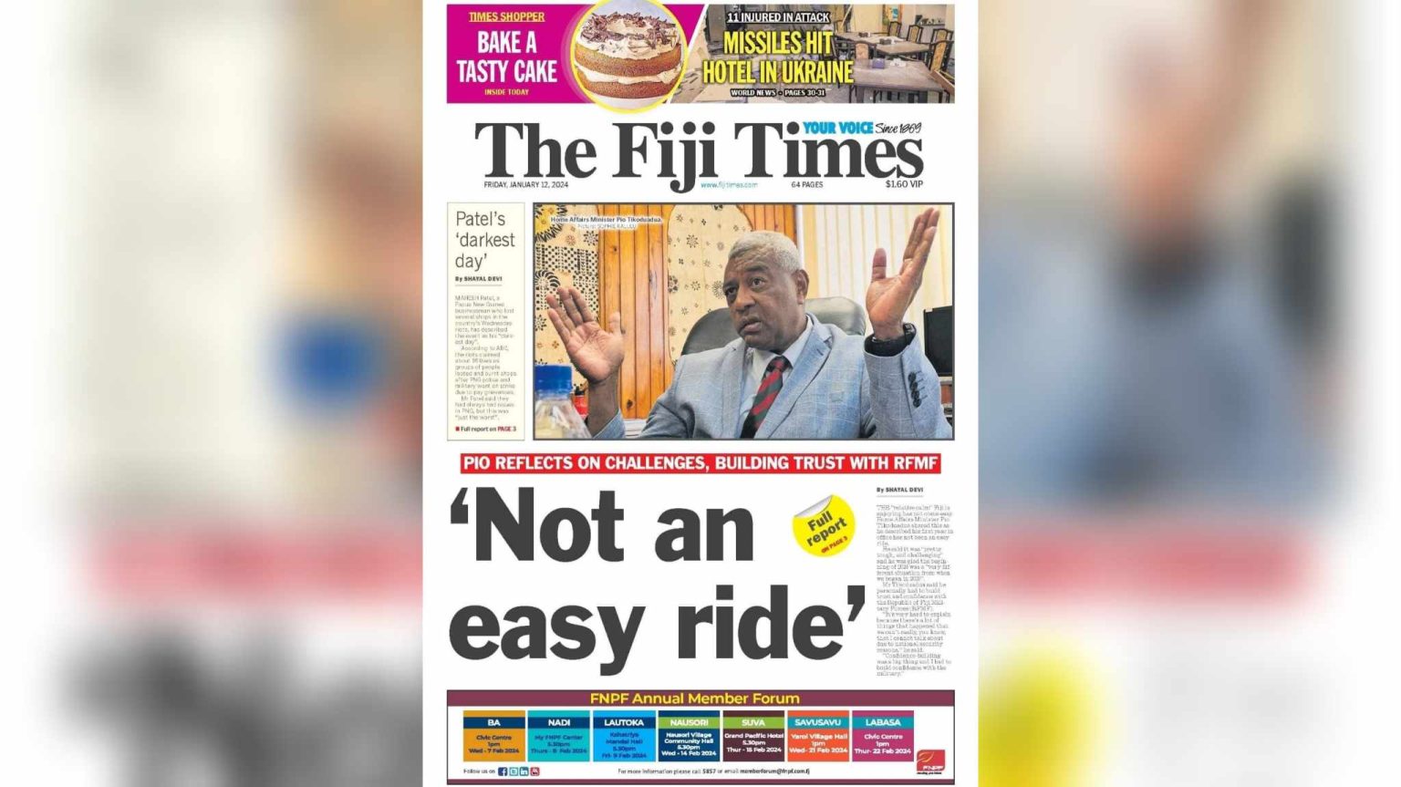 From the Editor-in-Chief’s desk: Your January 12 briefing - The Fiji Times