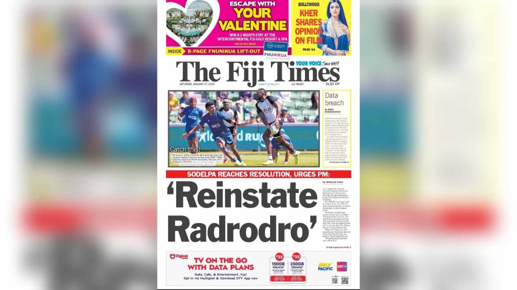 From the Editor-in-Chief’s desk: Your January 27 briefing - The Fiji Times