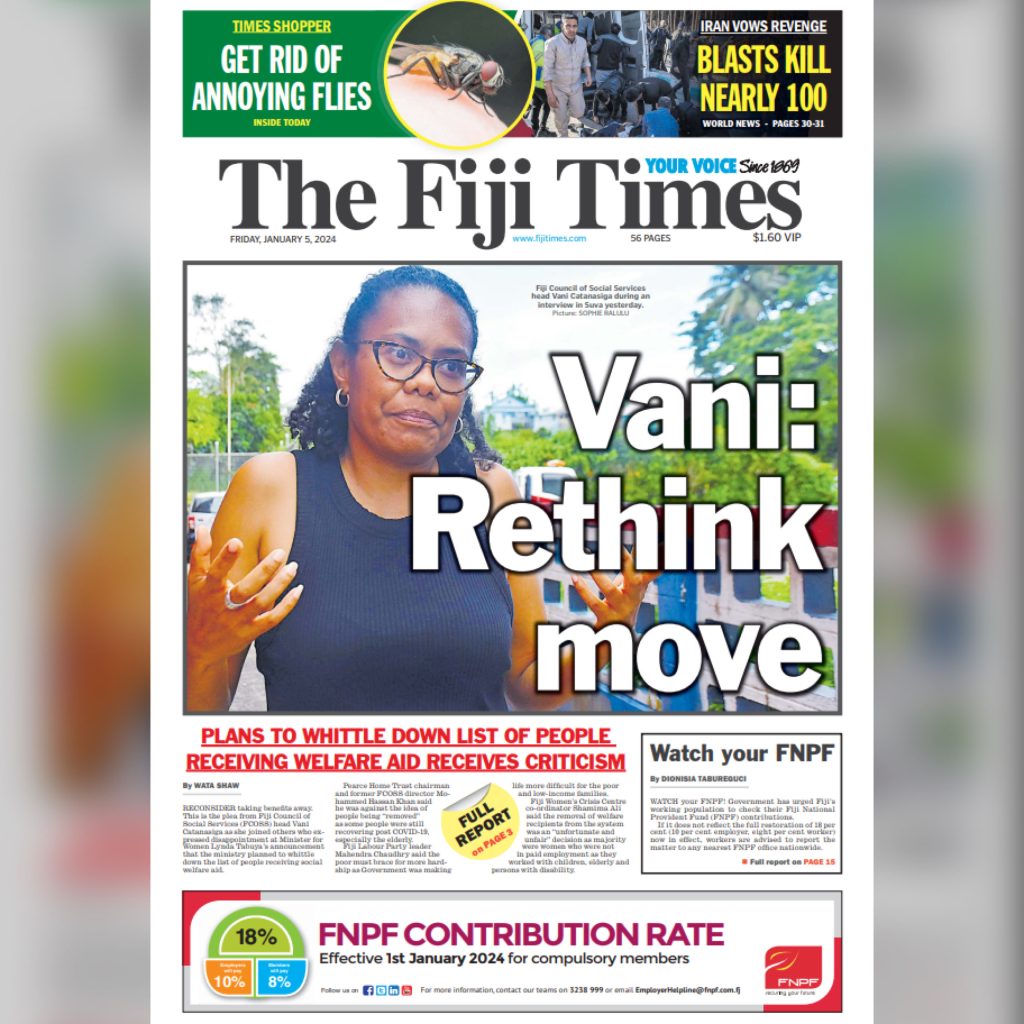 From the Editor-in-Chief’s desk: Your January 5 briefing - The Fiji Times
