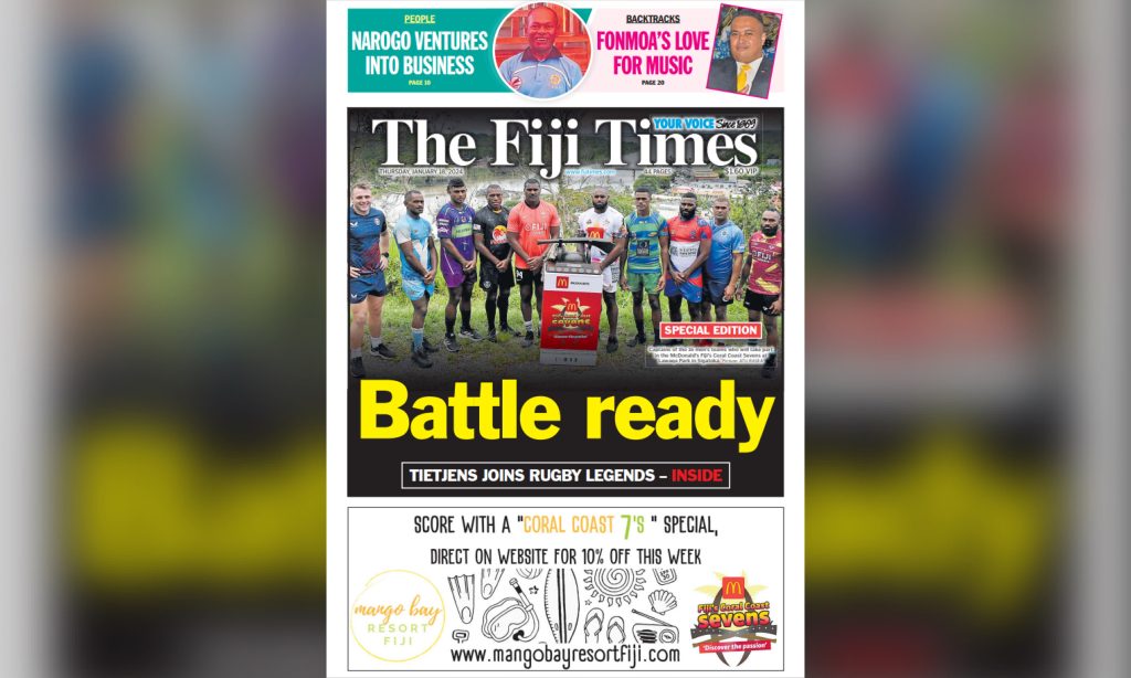 From the Editor-in-Chief’s desk: Your January 18 briefing - The Fiji Times