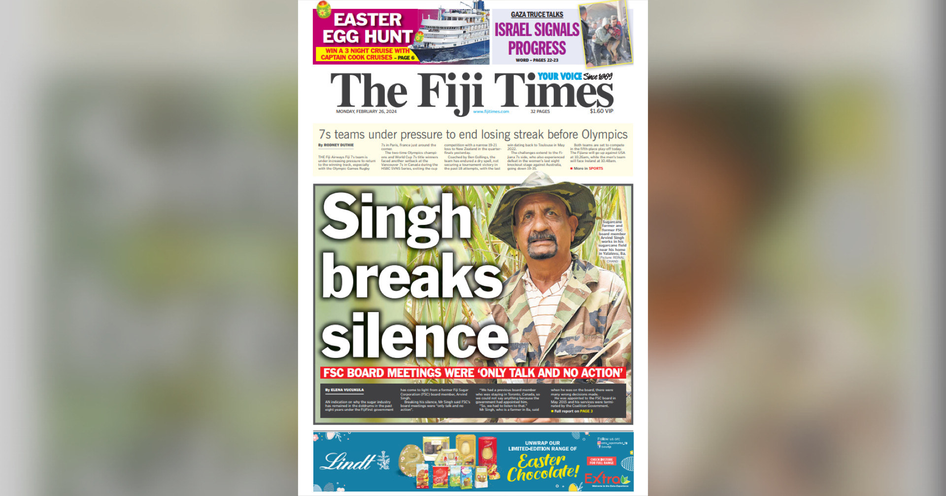 From the Editor-in-Chief’s desk: Your February 26 briefing - The Fiji Times