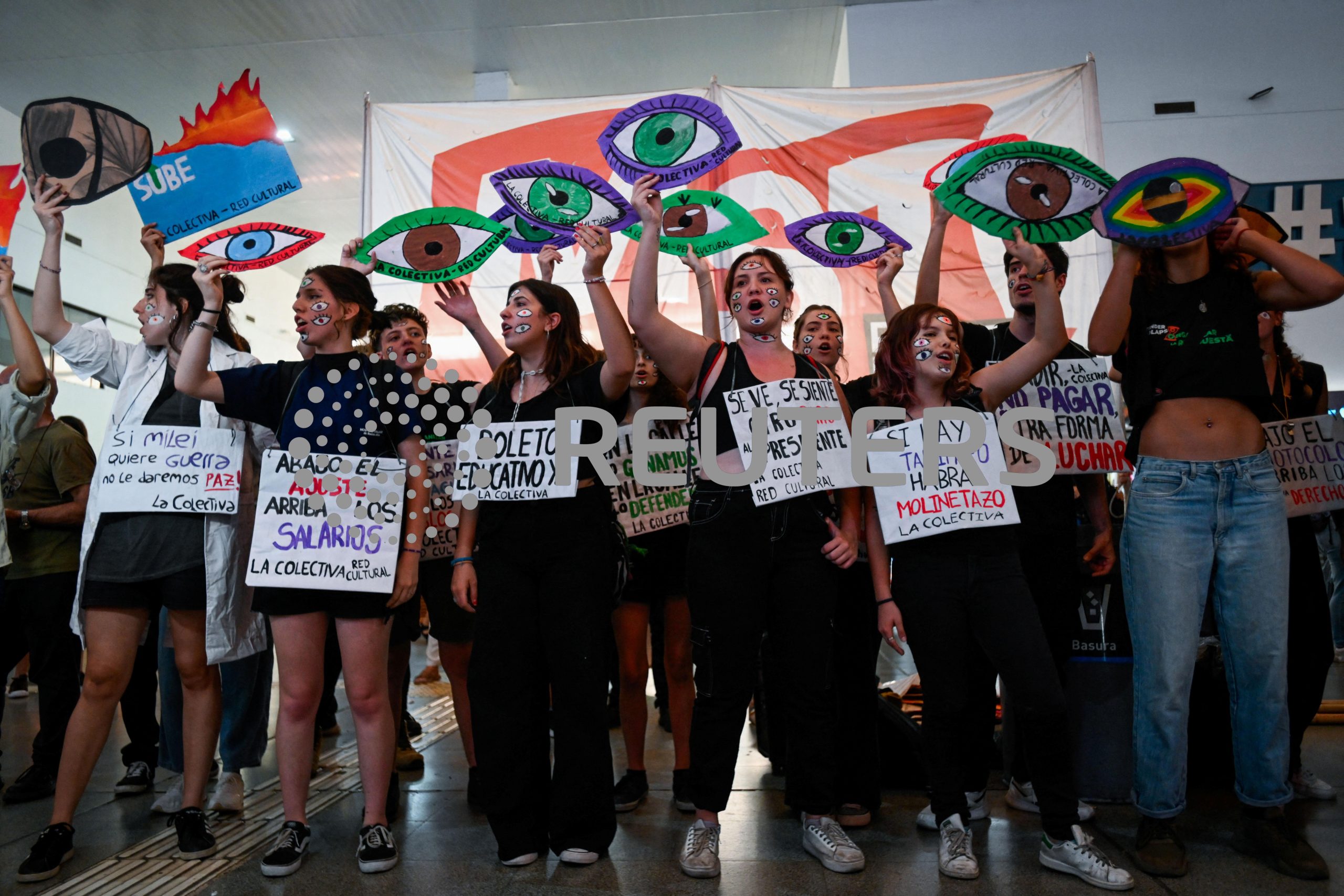 Argentina eyes Milei Congress speech as markets rise and protests build ...