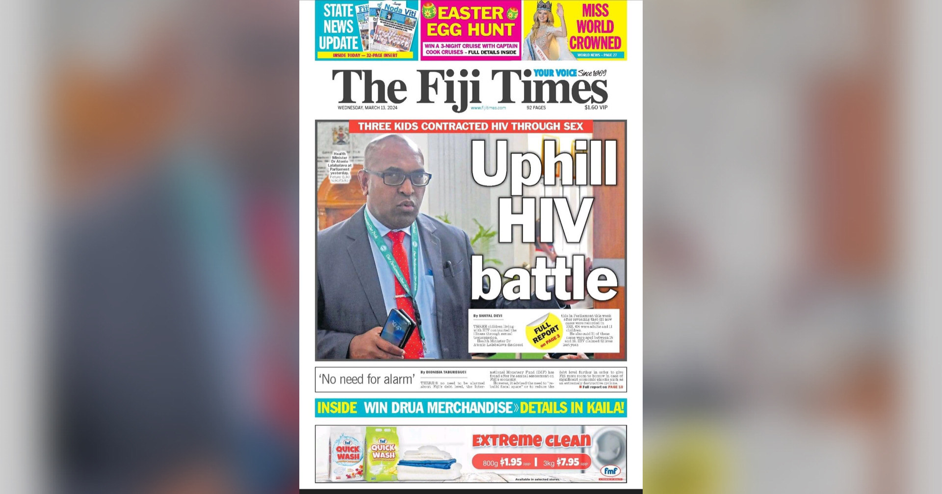 From the Editor-in-Chief’s desk: Your March 13 briefing - The Fiji Times