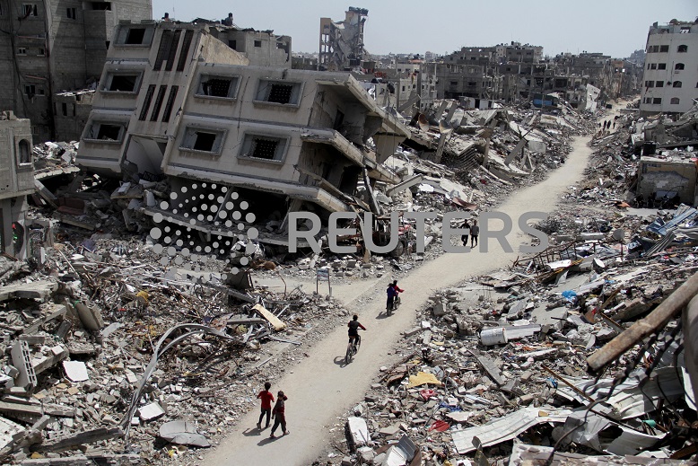 Gaza's wasteland seen via bicycle after six months of war - The Fiji Times