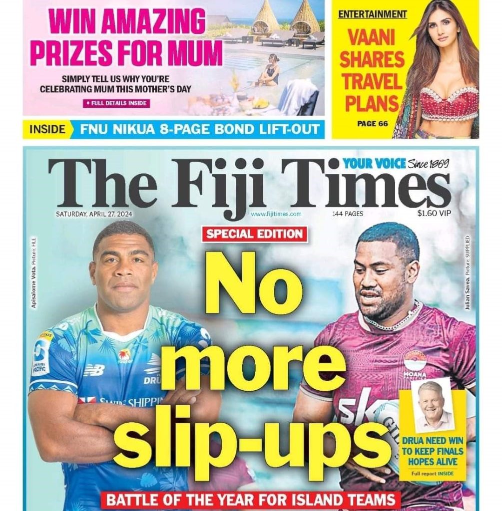 The Fiji Times April 27, 2024 - The Fiji Times