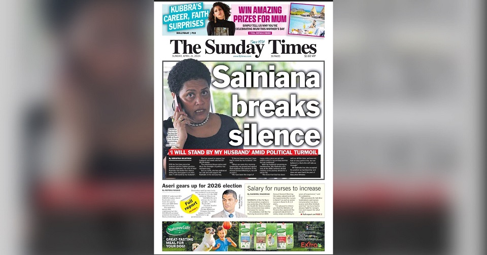 From the Editor-in-Chief’s desk: Your April 21 briefing - The Fiji Times