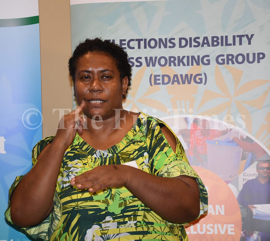 Basic sign language at poll venues - The Fiji Times