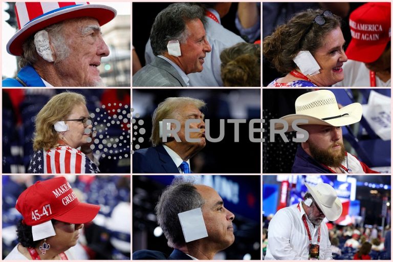 Trump-style ear bandages are new trend
